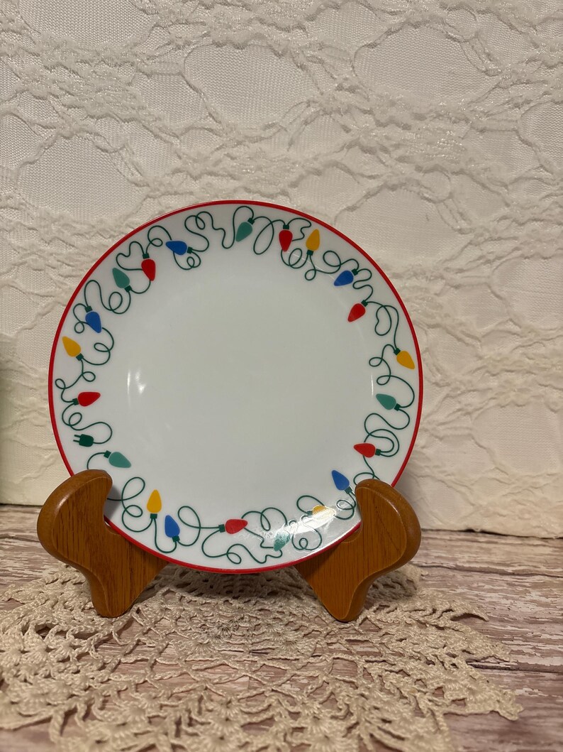 Ceramic Christmas Plate With Christmas Lights, Avon - Etsy