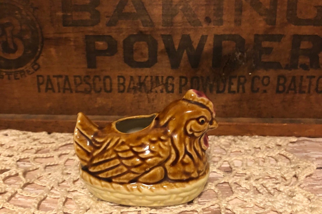 Vintage Ceramic Chicken Toothpick Holder - Etsy
