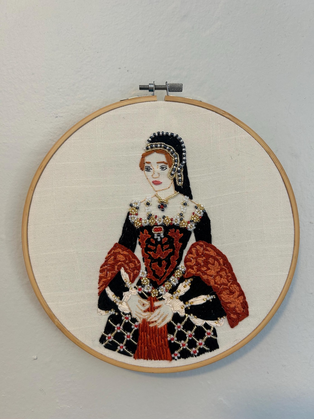 Catherine Parr Tudor Embroidered Wall Hanging - Etsy
