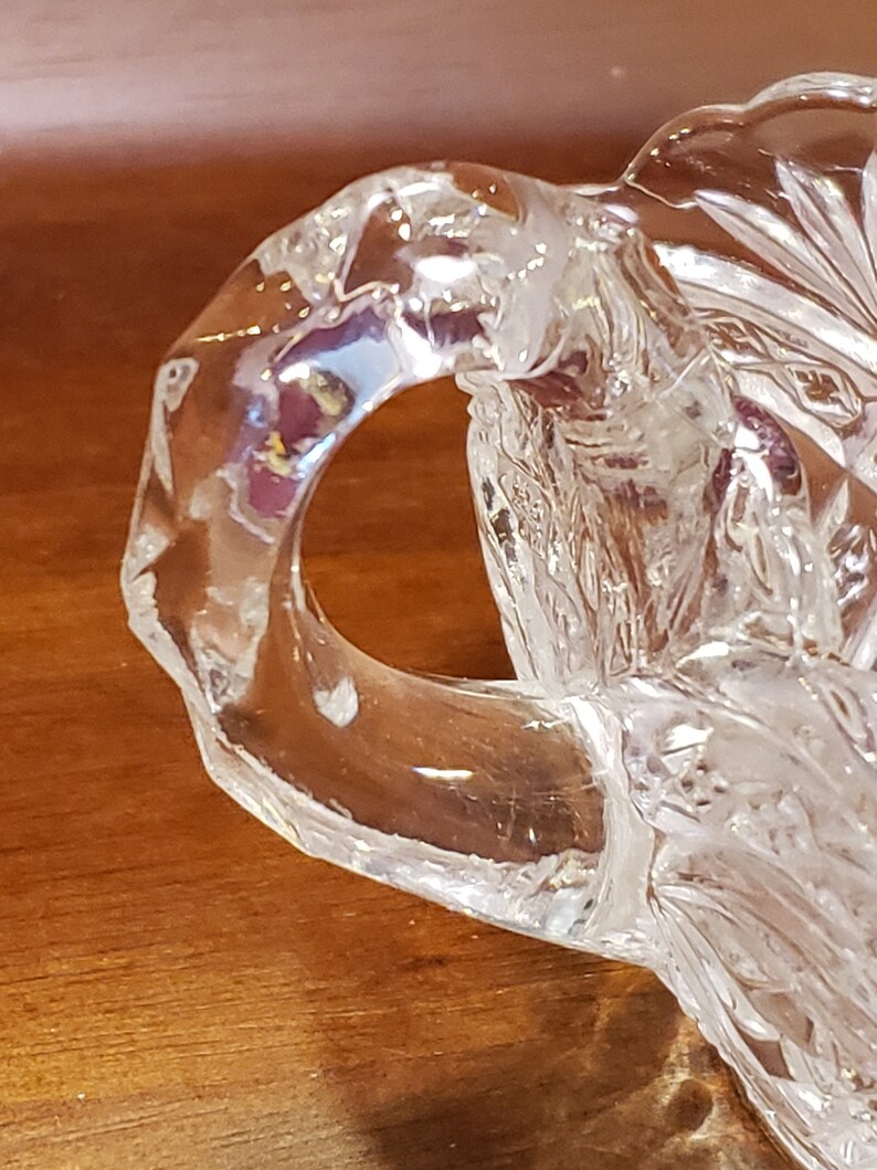 Vintage Pressed Clear Glass Triangle Shaped Trinket Dish With | Etsy