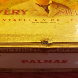 Vintage Optimo Palmas A. Santaella & Co. Makers Cardboard Cigar Box ...
