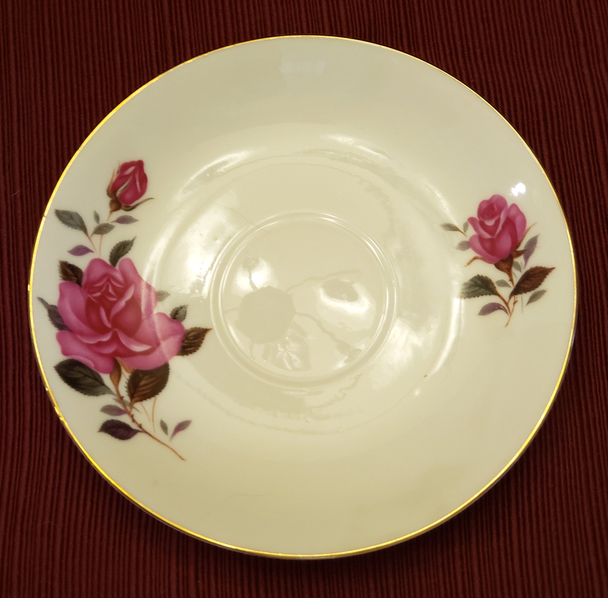 Vintage Red Rose Tea Cup Made in China With Gold Accents - Etsy