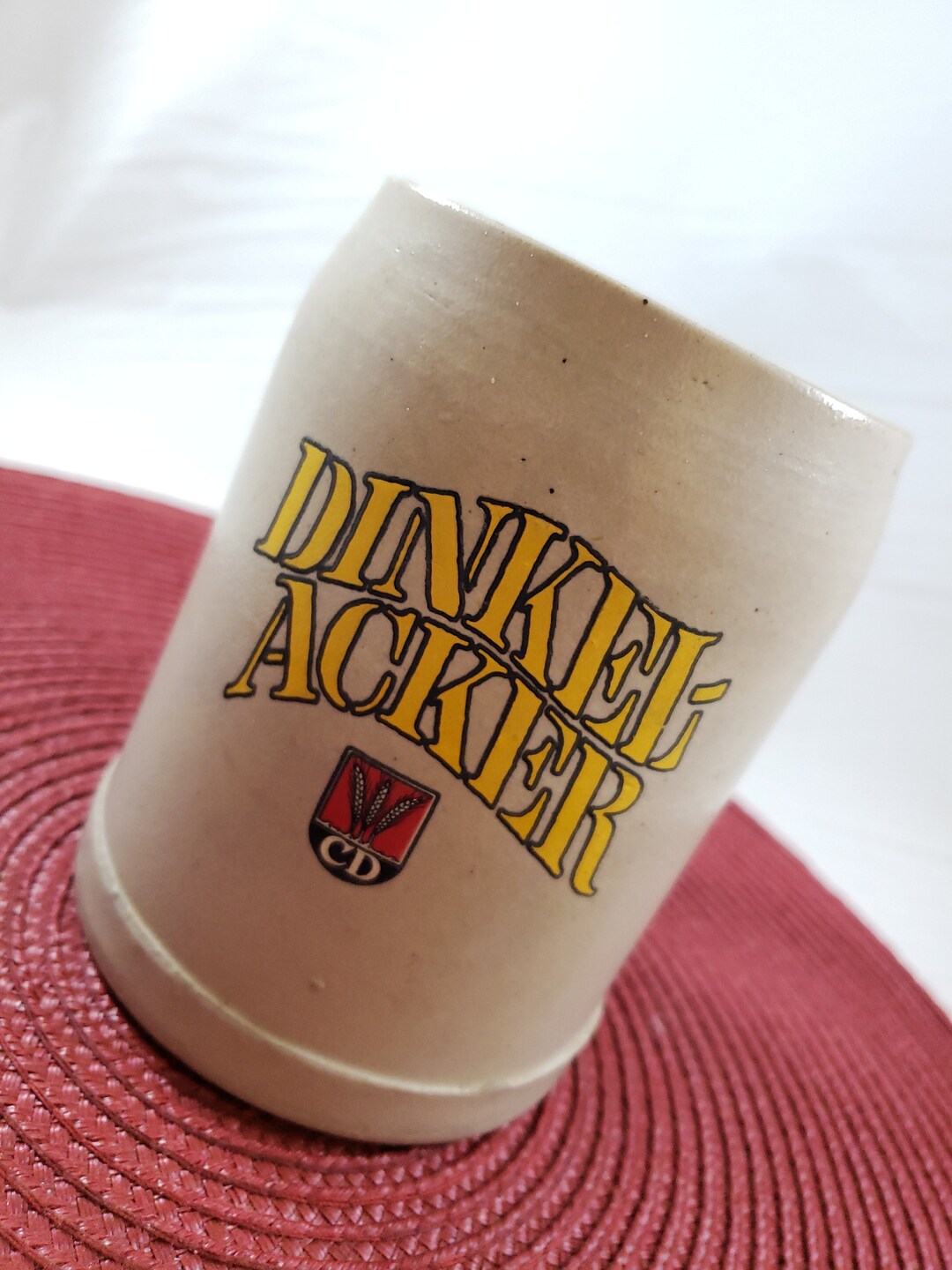 Vintage Dinkelacker CD Stoneware Beer Stein, German Beer Logo, Half ...