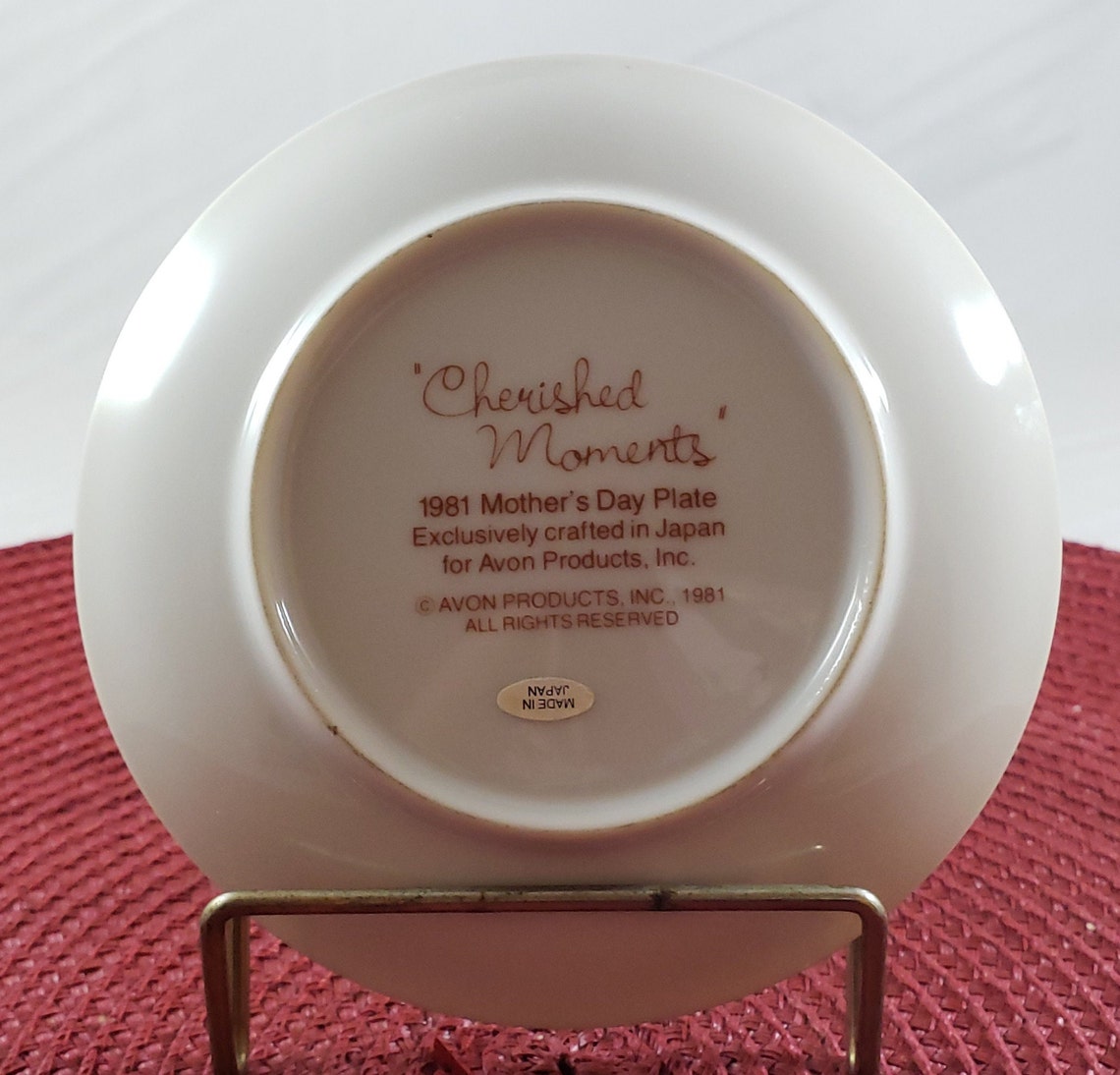 Vintage Avon 1981 Miniature Plate Cherished Moments Last - Etsy