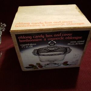 Vintage Indiana Glass Oblong Candy Box Cover in Clear Crystal - Etsy