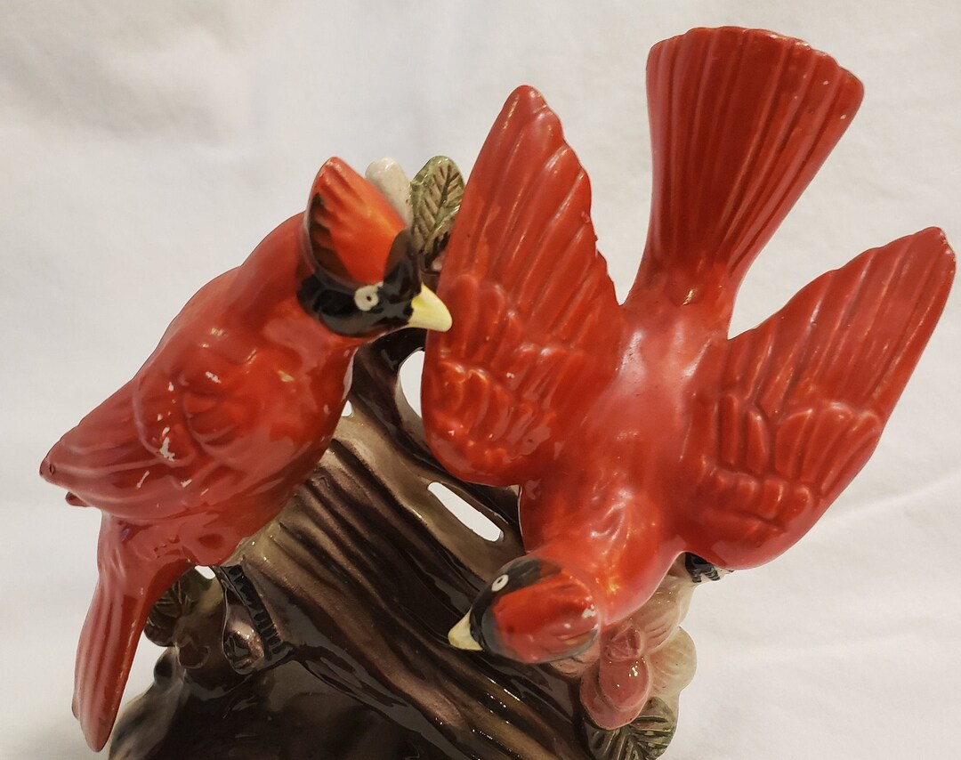 Vintage Unsigned Cardinals Hand Painted Figurine Collectible - Etsy