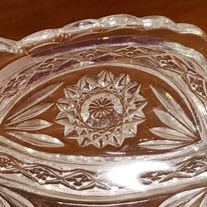 Vintage Pressed Clear Glass Triangle Shaped Trinket Dish With - Etsy