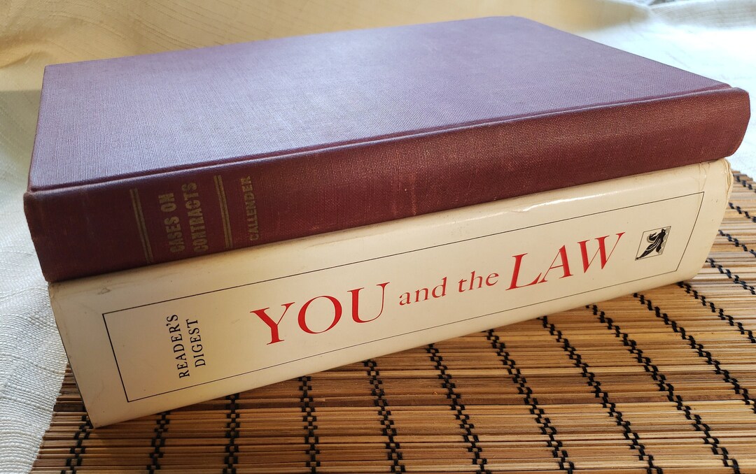 Pair of Vintage Hardback Law Books for the Non-legal Professional Cases ...