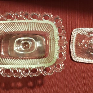 Vintage Indiana Glass Oblong Candy Box Cover in Clear Crystal - Etsy