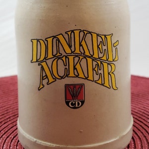 Vintage Dinkelacker CD Stoneware Beer Stein, German Beer Logo, Half ...