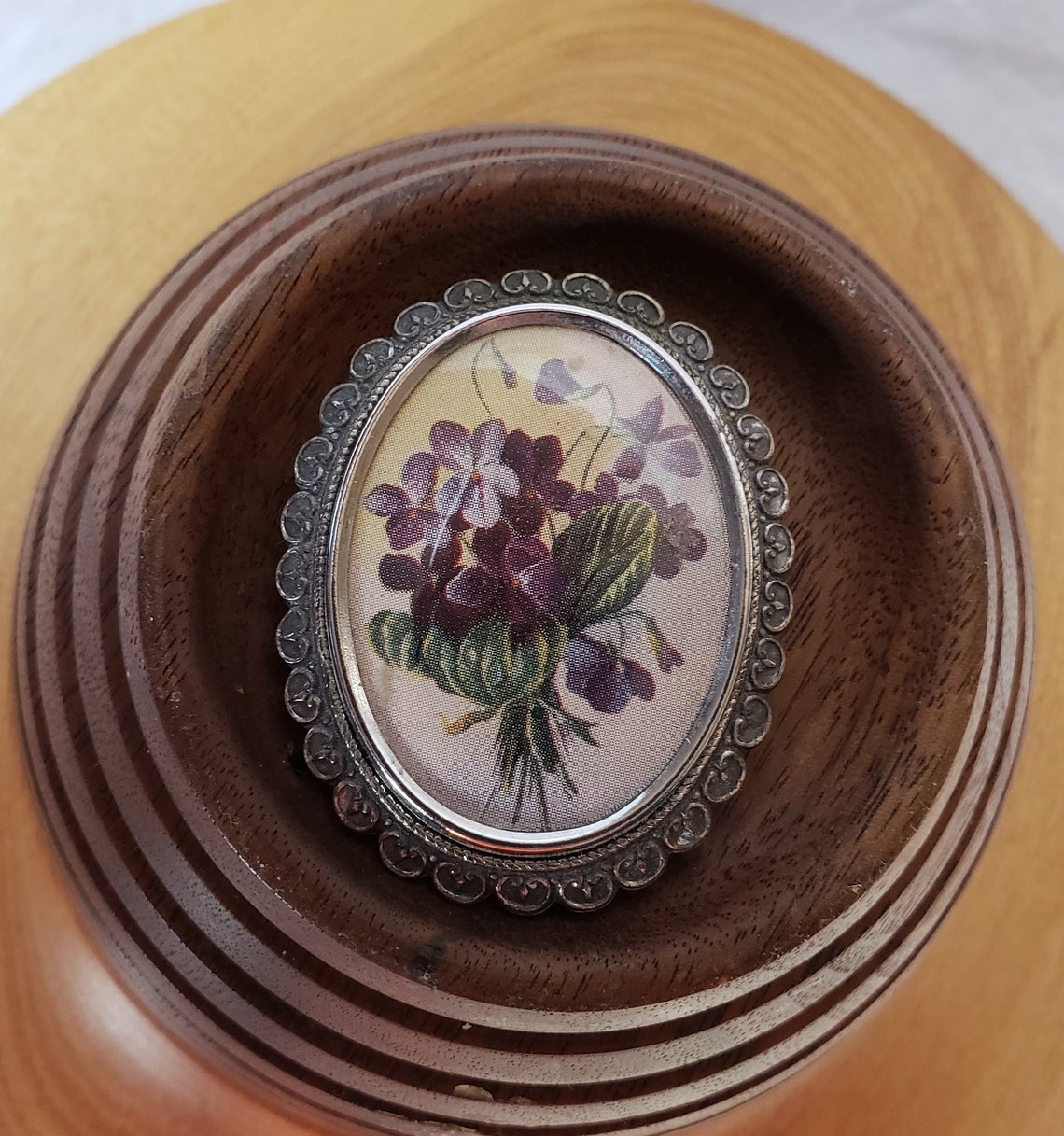 Vintage Thomas L Mott Pansies Brooch TLM Made in England | Etsy