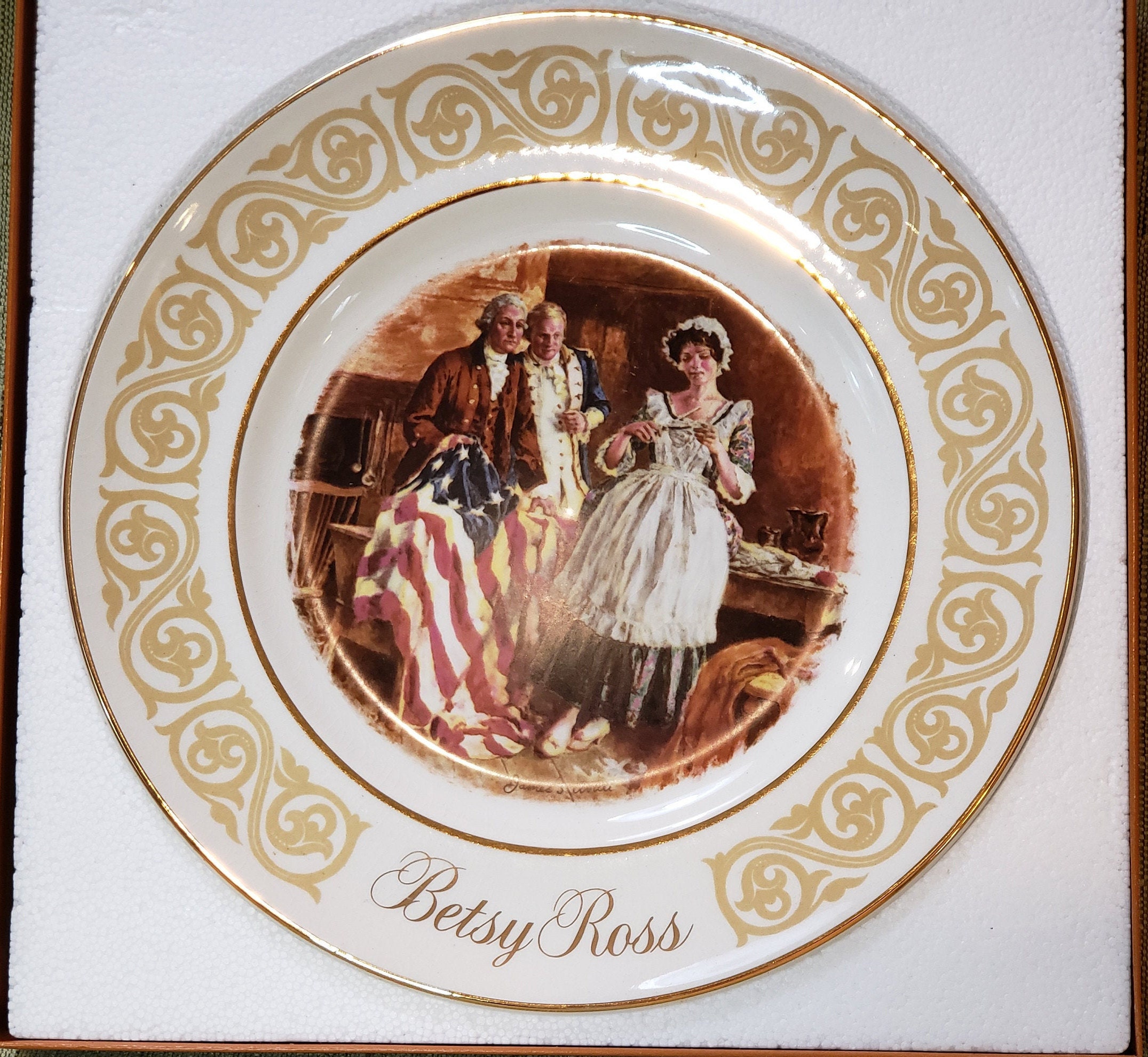 Vintage Collectible Avon 1973 Betsy Ross Plate in Original Box | Etsy
