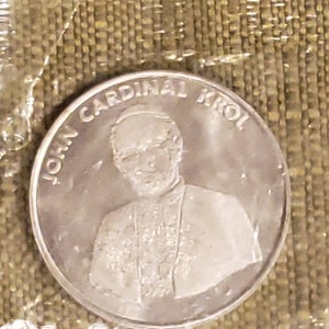 Vintage Pope John Paul Ii/john Cardinal Krol Coin Medallion - Etsy