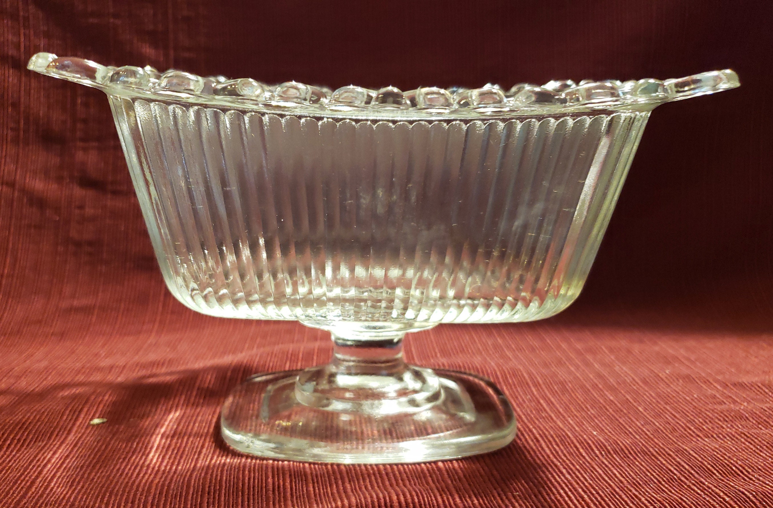 Vintage Indiana Glass Oblong Candy Box Cover in Clear Crystal - Etsy