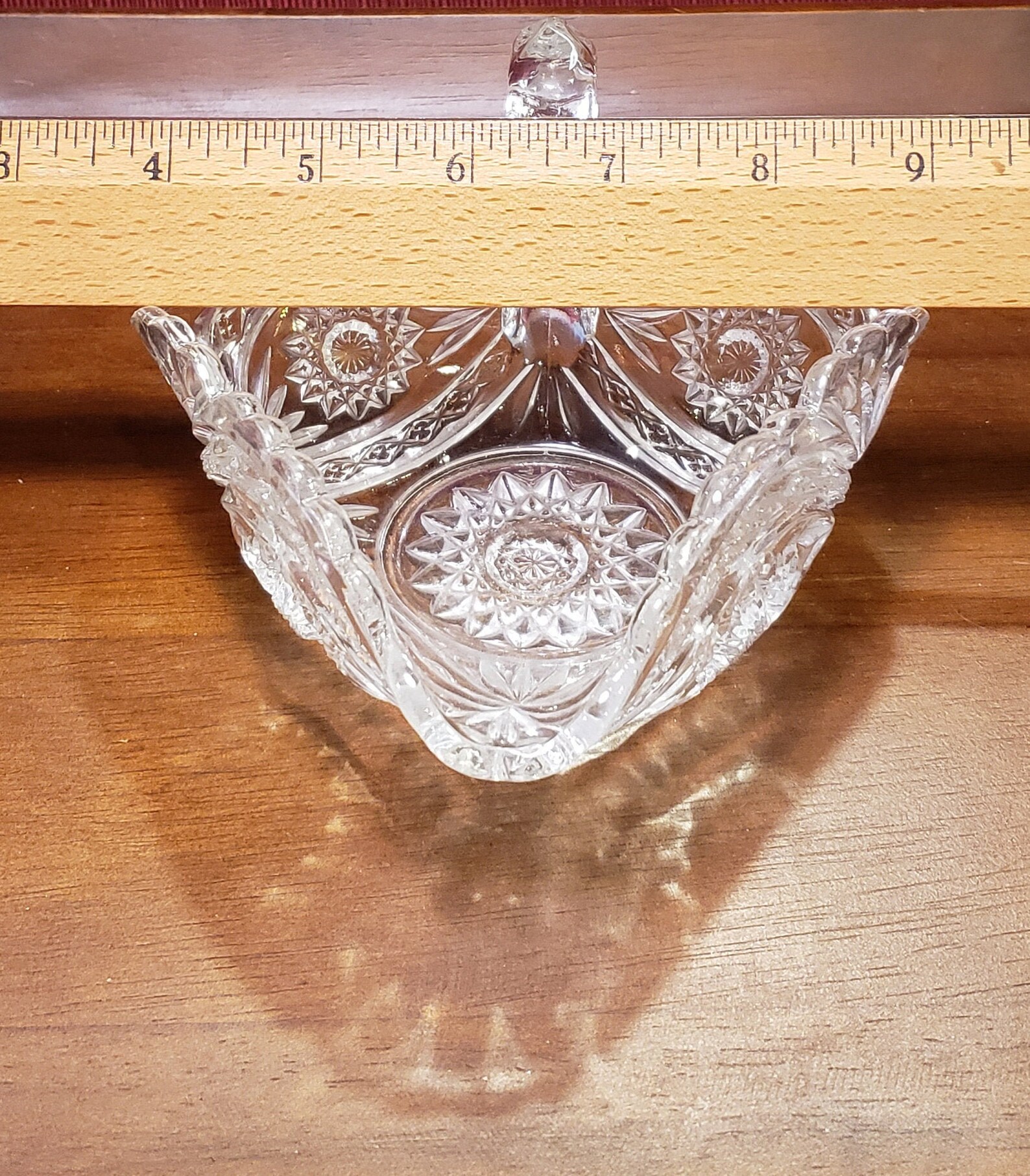 Vintage Pressed Clear Glass Triangle Shaped Trinket Dish With | Etsy