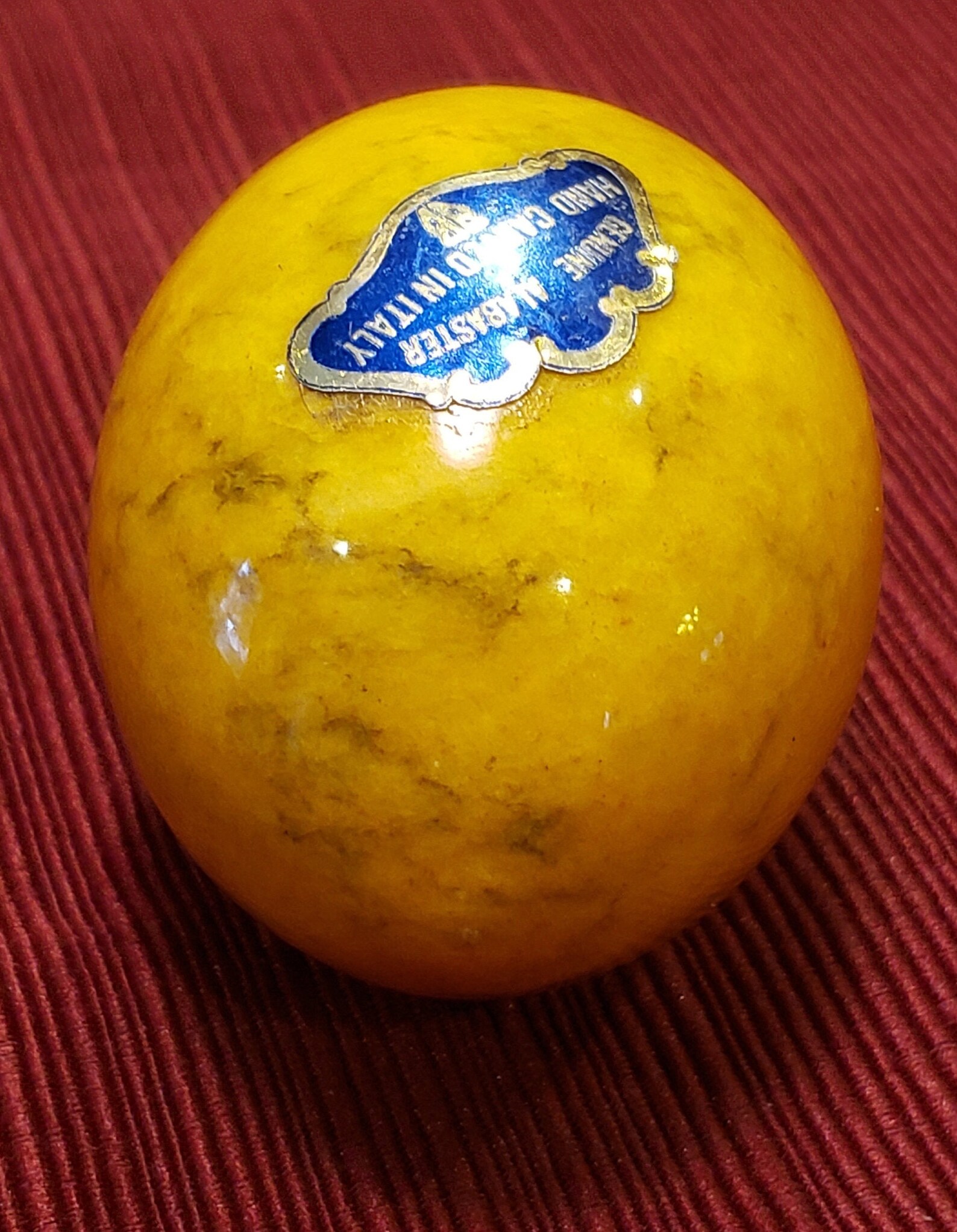 Vintage Genuine Alabaster Hand Carved In Italy Egg Shaped | Etsy