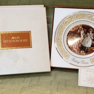 Vintage Collectible Avon 1973 Betsy Ross Plate in Original Box With ...