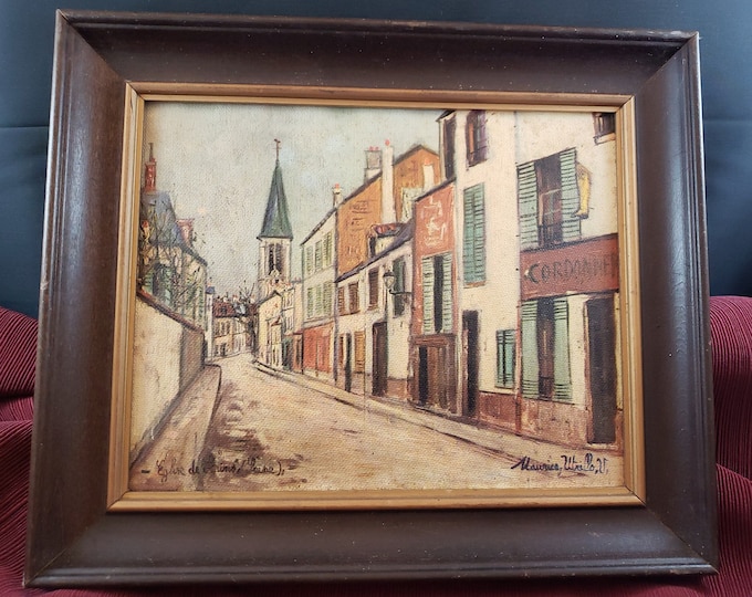 Vintage Reprint on Canvas of Rue Jean Durand Et L'église, Stains (seine ...