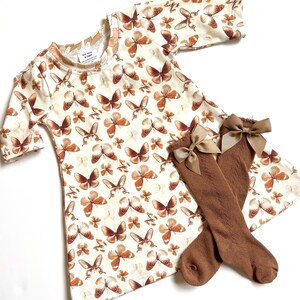 Kids Floral and Butterfly Baby Toddler Girl Swing Dress, Baby Fall ...