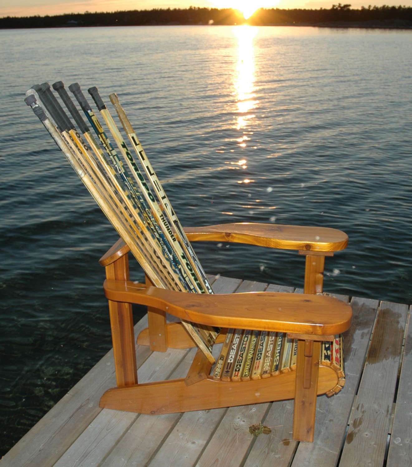 MC3 Muskoka / Adirondack Hockey Stick Chair Plans & Full Size Patterns ...