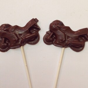 10 Chocolate Motorcycle Pops Motorcycle Favors Chocolate Motorcycle ...