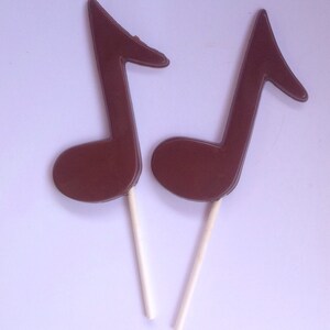 12 Chocolate Music Note Pops Chocolate Music Lollipop - Etsy