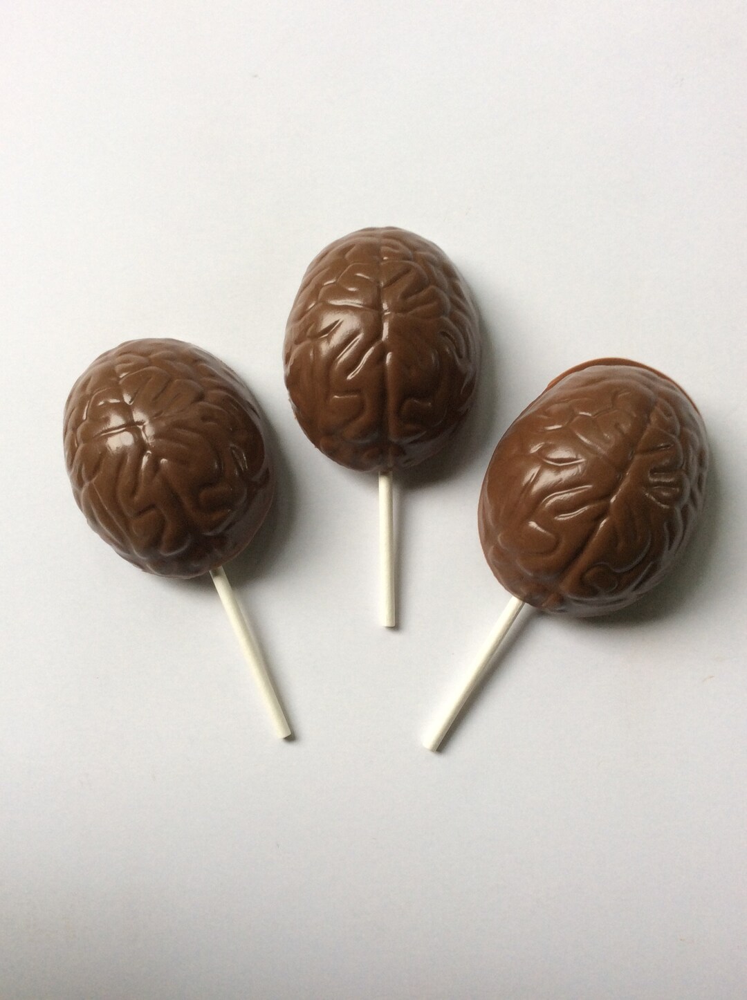 8 Chocolate Brain Pops Chocolate Brain Lollipop - Etsy