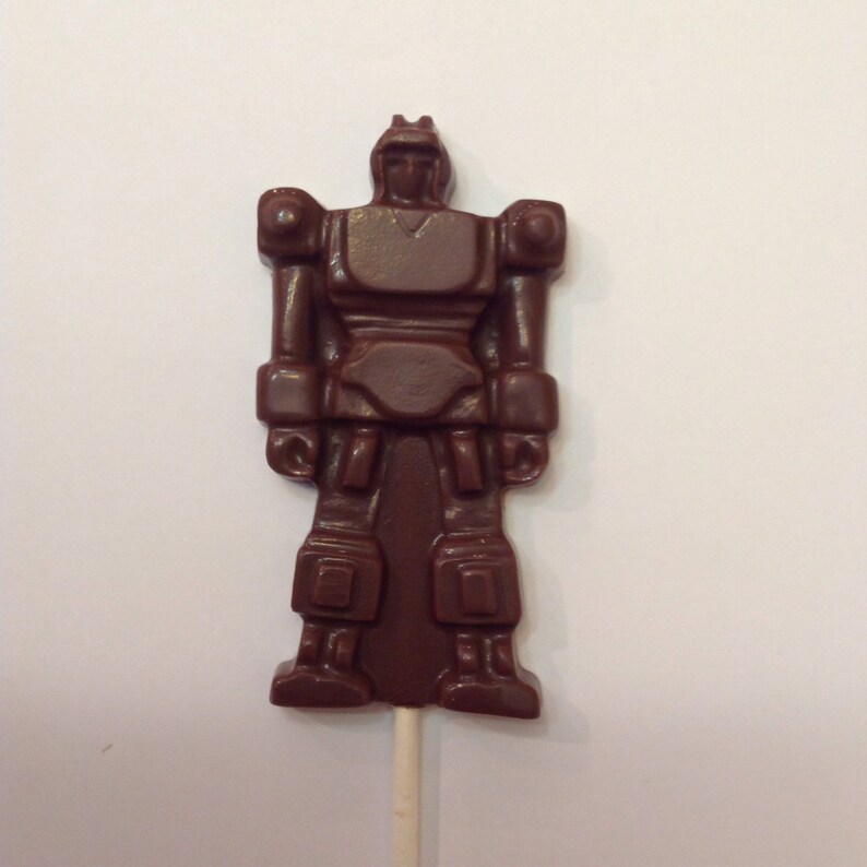 12 Robot Chocolate Pops Chocolate Robot Lollipop Chocolate | Etsy