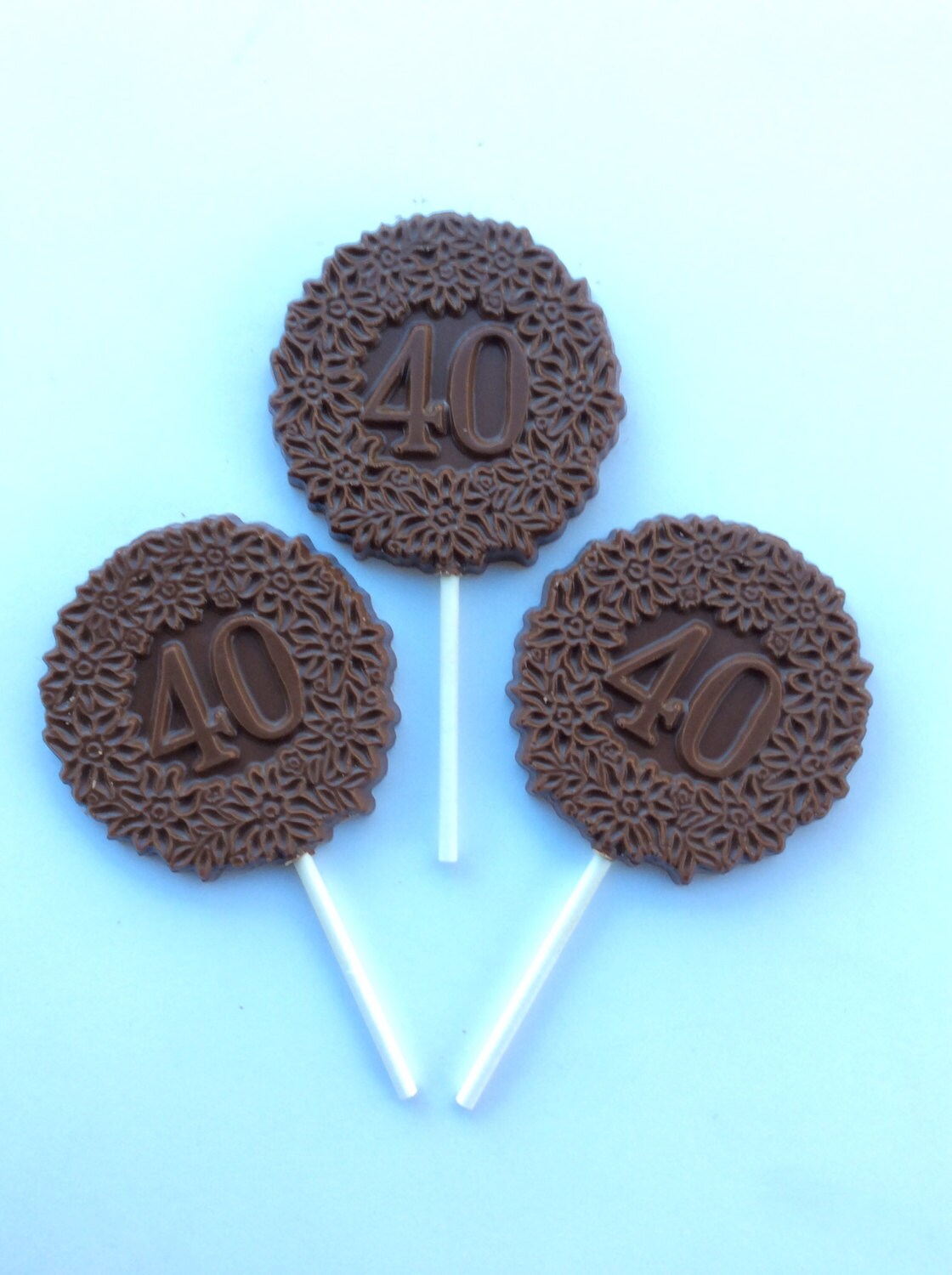 12 40th Birthday Chocolate Pops 40th Favors Chocolate 40th | Etsy