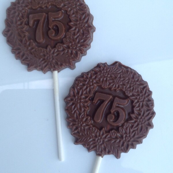 75th Birthday Chocolate Favors - Etsy