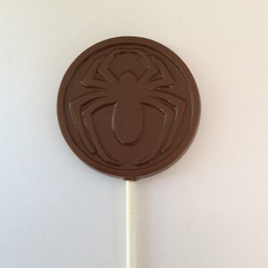 12 Spider Chocolate Pops Spider Favors Chocolate Spider Lollipop Spider ...