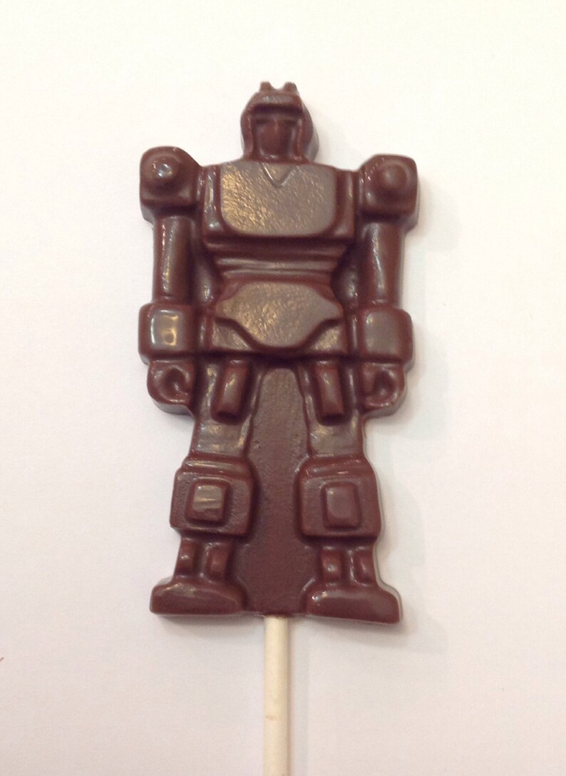 12 Robot Chocolate Pops Chocolate Robot Lollipop Chocolate | Etsy