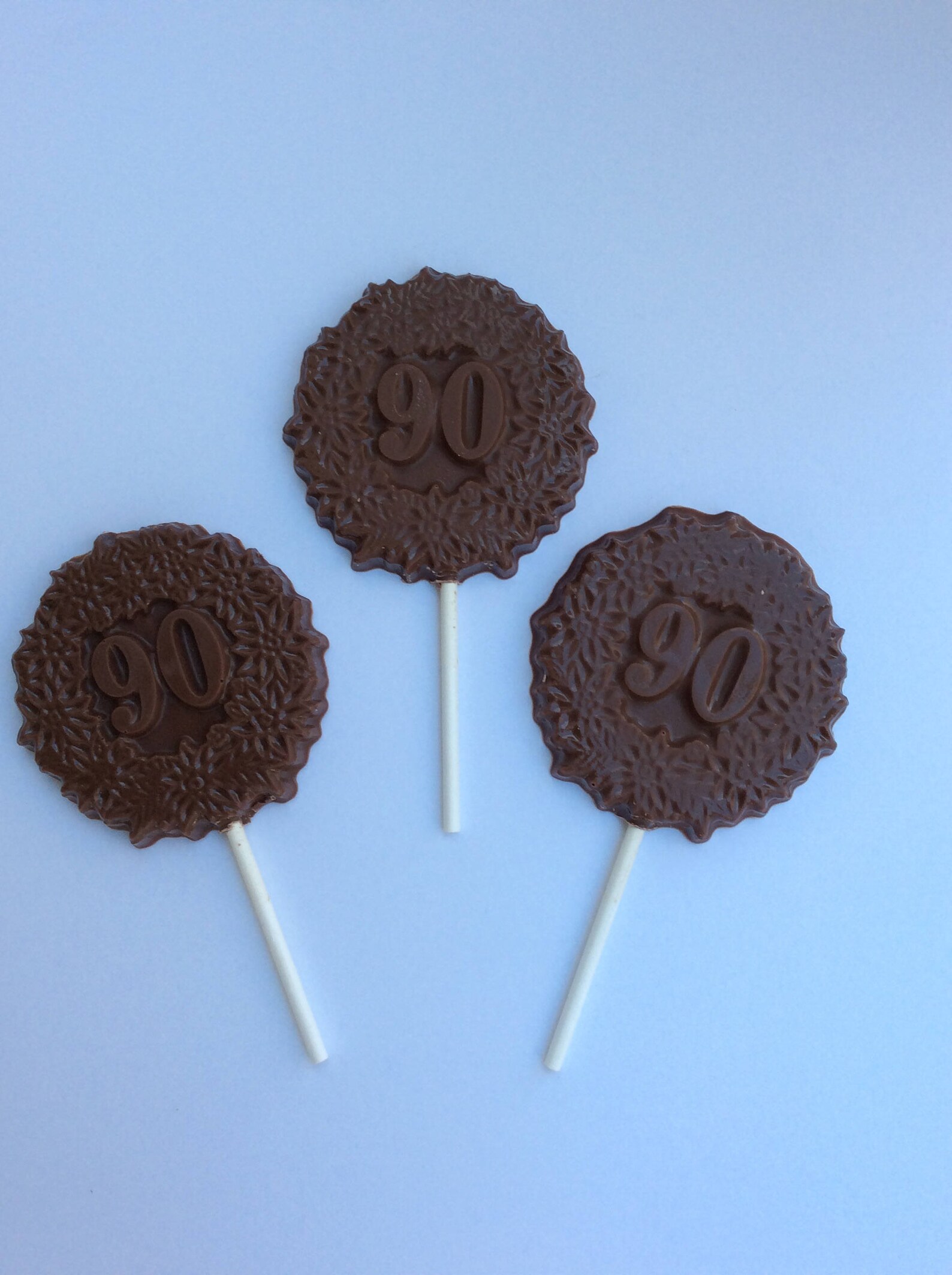 12 90th Birthday Chocolate Pops 90th Favors Chocolate 90th Lollipop - Etsy
