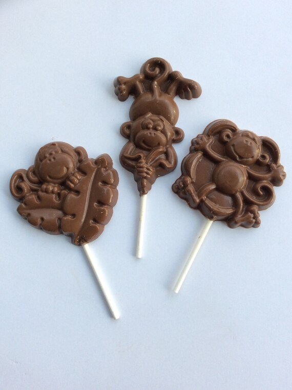 12 Monkey Chocolate Pops Chocolate Monkeys Chocolate Monkey | Etsy