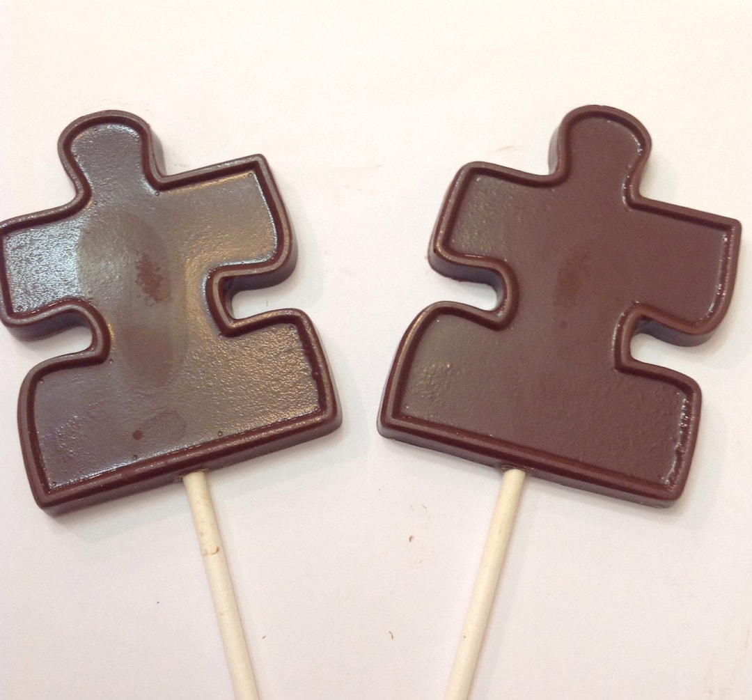 12 Puzzle Chocolate Pops Chocolate Puzzle Lollipop - Etsy