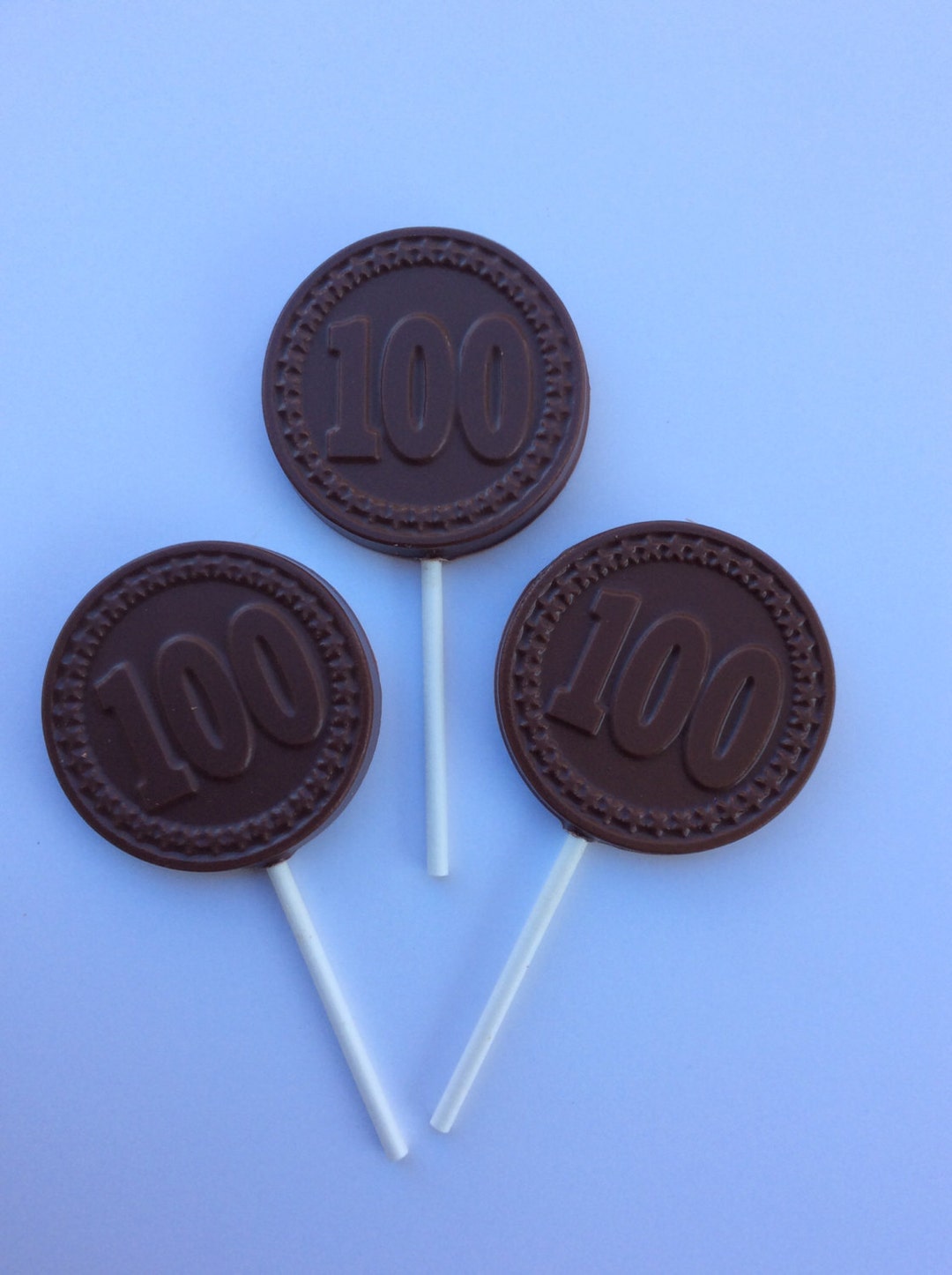 12 100th Birthday Chocolate Pops 100th Party Favors 100th Lollipop - Etsy
