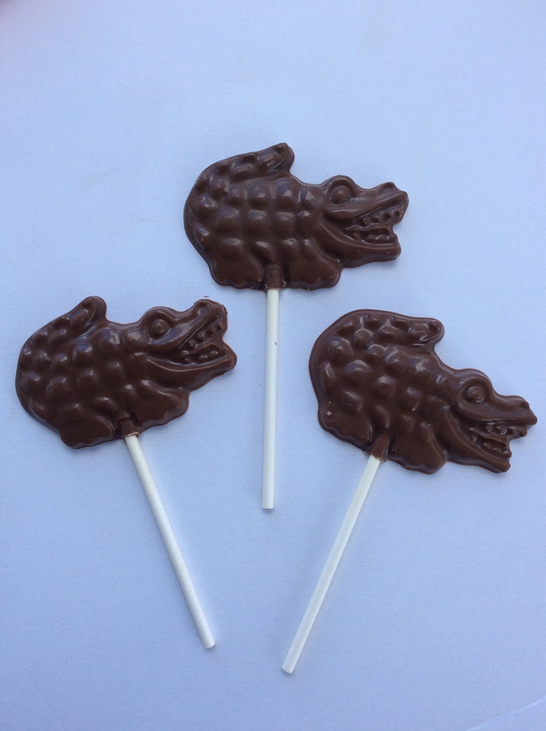 12 Chocolate Alligator Pops Alligator Candy Chocolate | Etsy
