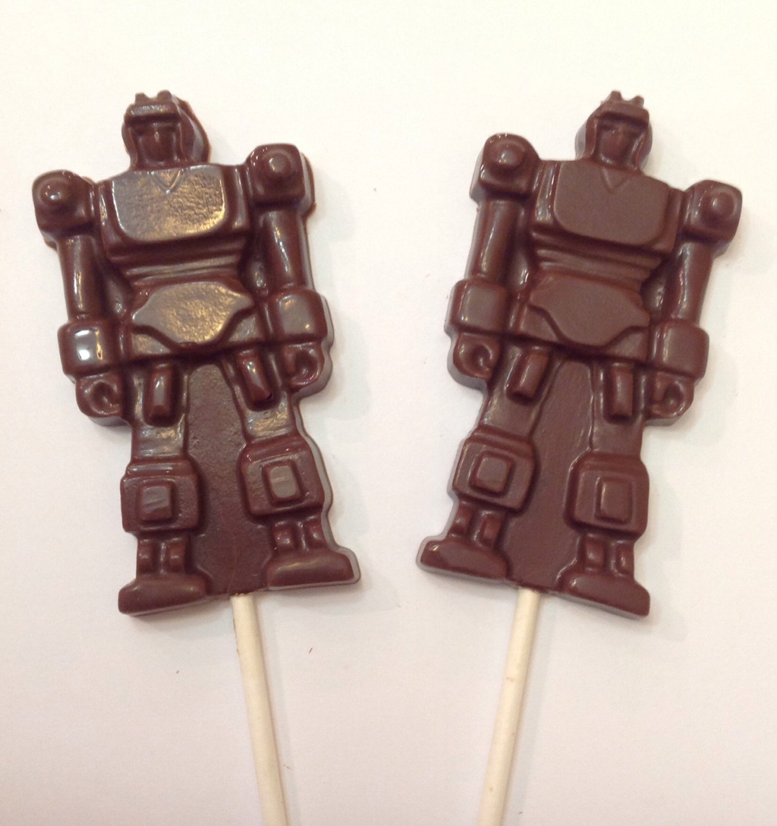 12 Robot Chocolate pops chocolate robot lollipop chocolate | Etsy