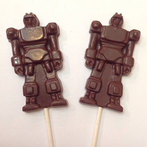 12 Robot Chocolate Pops Chocolate Robot Lollipop Chocolate Robot Favors ...