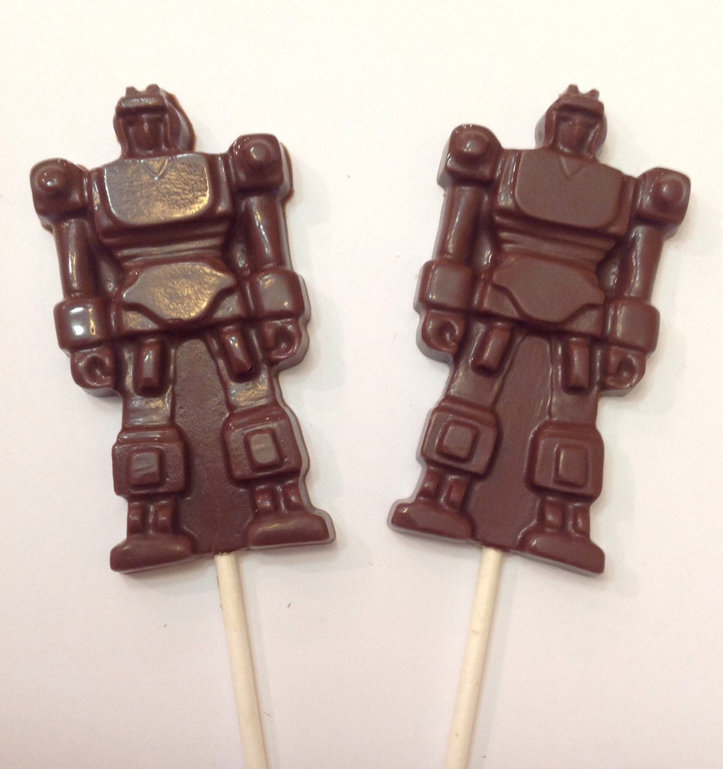 12 Robot Chocolate pops chocolate robot lollipop chocolate | Etsy
