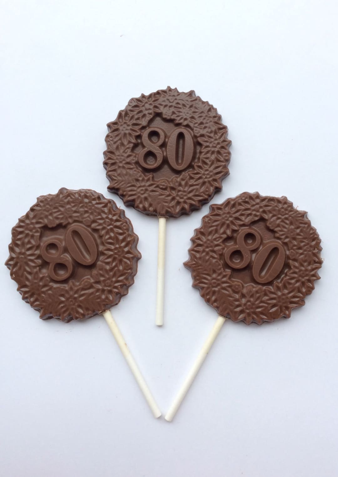 30 80th Birthday Chocolate Pops 80th Favors Chocolate 80th Lollipop - Etsy