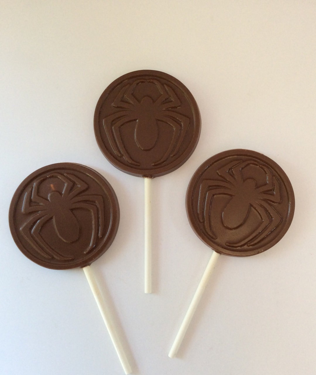 12 Spider Chocolate Pops Spider Favors Chocolate Spider Lollipop Spider ...