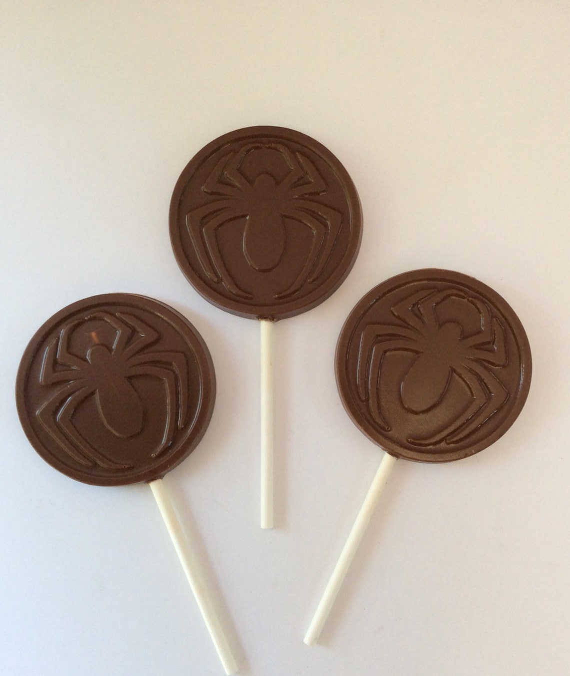12 Spider Chocolate Pops Spider Favors Chocolate Spider | Etsy