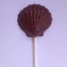 12 Clam Shell Chocolate Pops Clam Lollipop Clam Shell Favors Chocolate ...