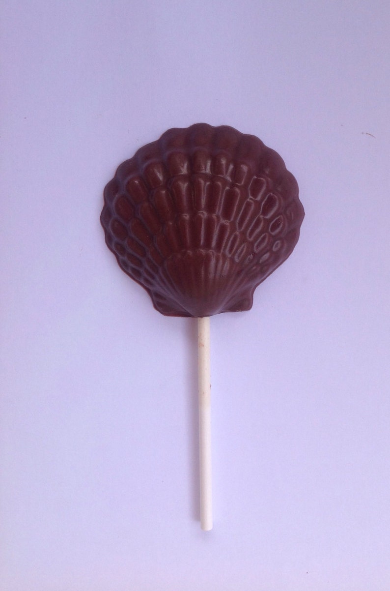12 Clam Shell Chocolate Pops Clam Lollipop Clam Shell Favors - Etsy Denmark