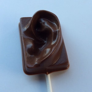 12 Chocolate Ear Pops Chocolate Ear Favors Chocolate Ear Lollipop - Etsy