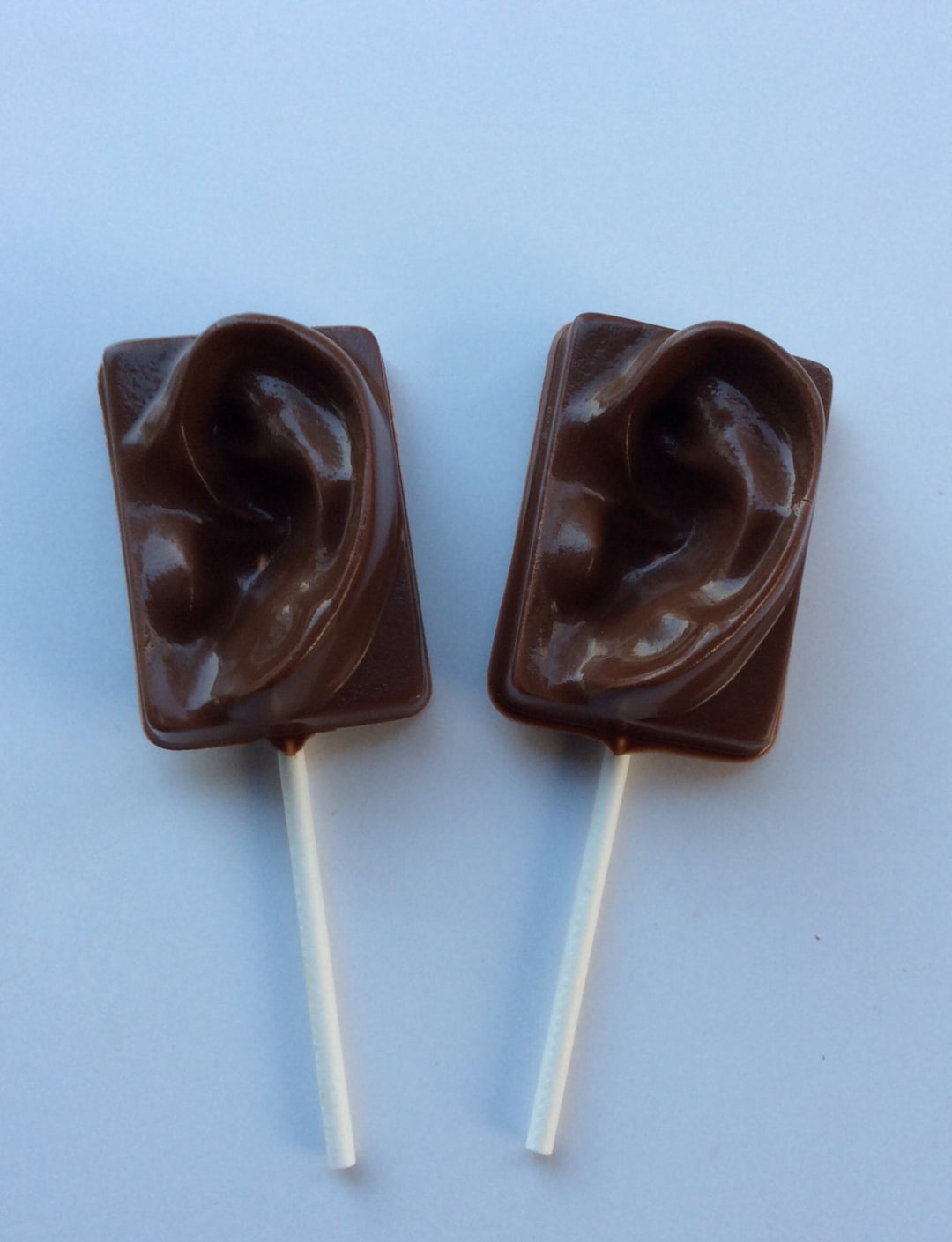 12 Chocolate Ear Pops Chocolate Ear Favors Chocolate Ear Lollipop - Etsy