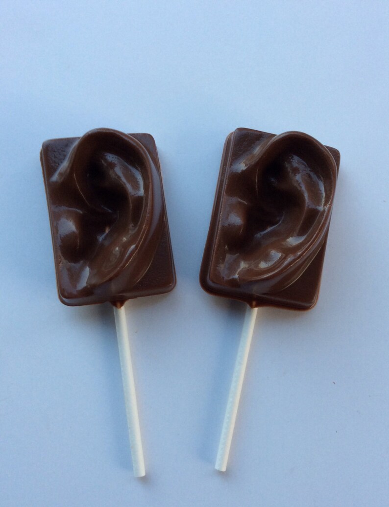 12 Chocolate Ear Pops Chocolate Ear Favors Chocolate Ear - Etsy