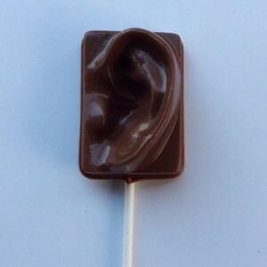 12 Chocolate Ear Pops Chocolate Ear Favors Chocolate Ear Lollipop - Etsy