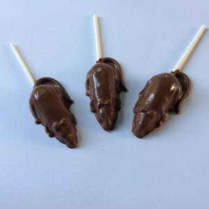 12 Chocolate Rat Pops Chocolate Mouse Chocolate Rat Favors Chocolate ...